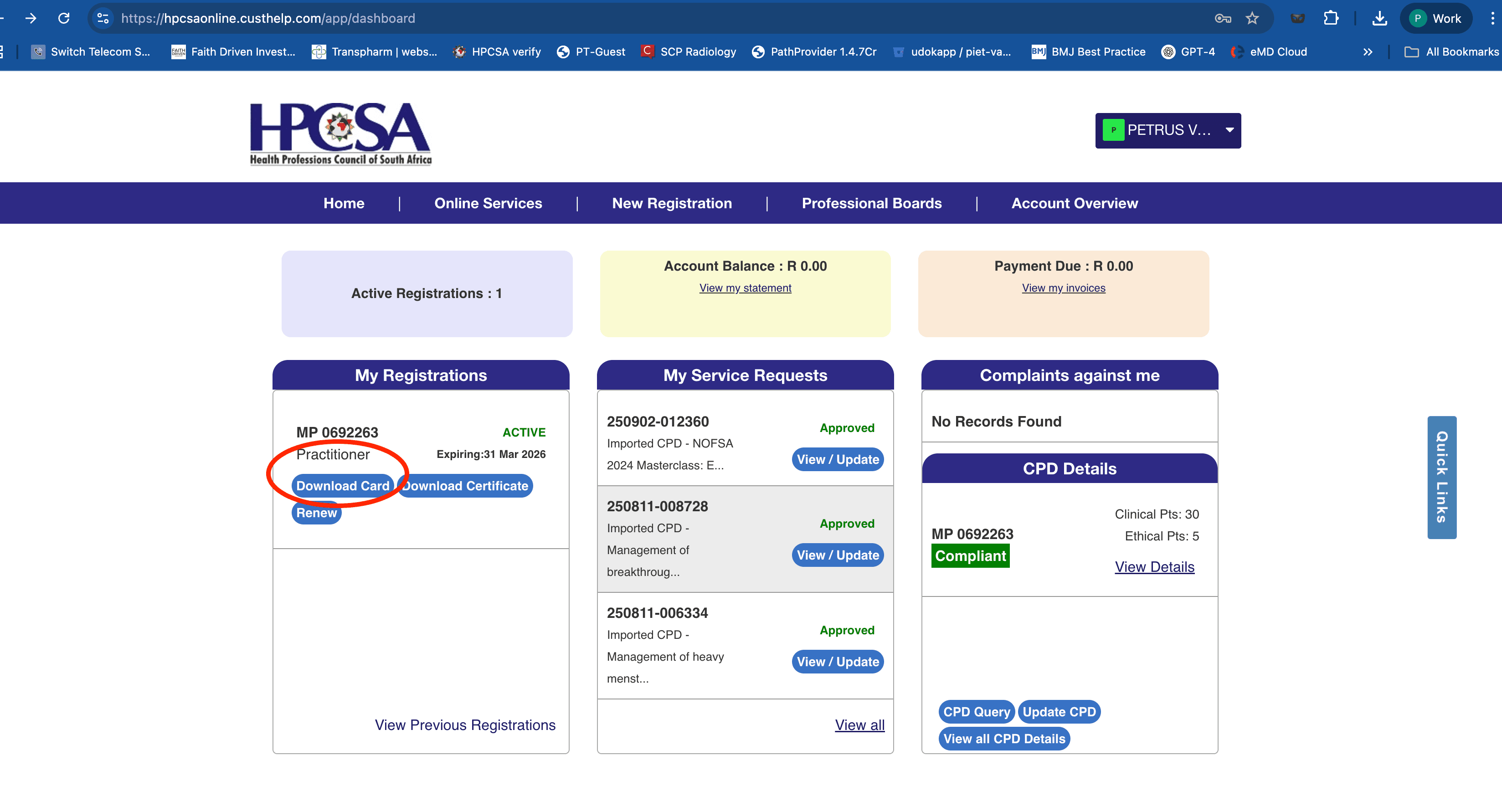 How to Download Your HPCSA Registration Confirmation Card | Udok